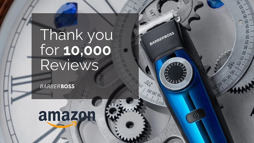 Celebrating 10k Reviews and Ratings on Amazon – BarberBoss | Look Your ...
