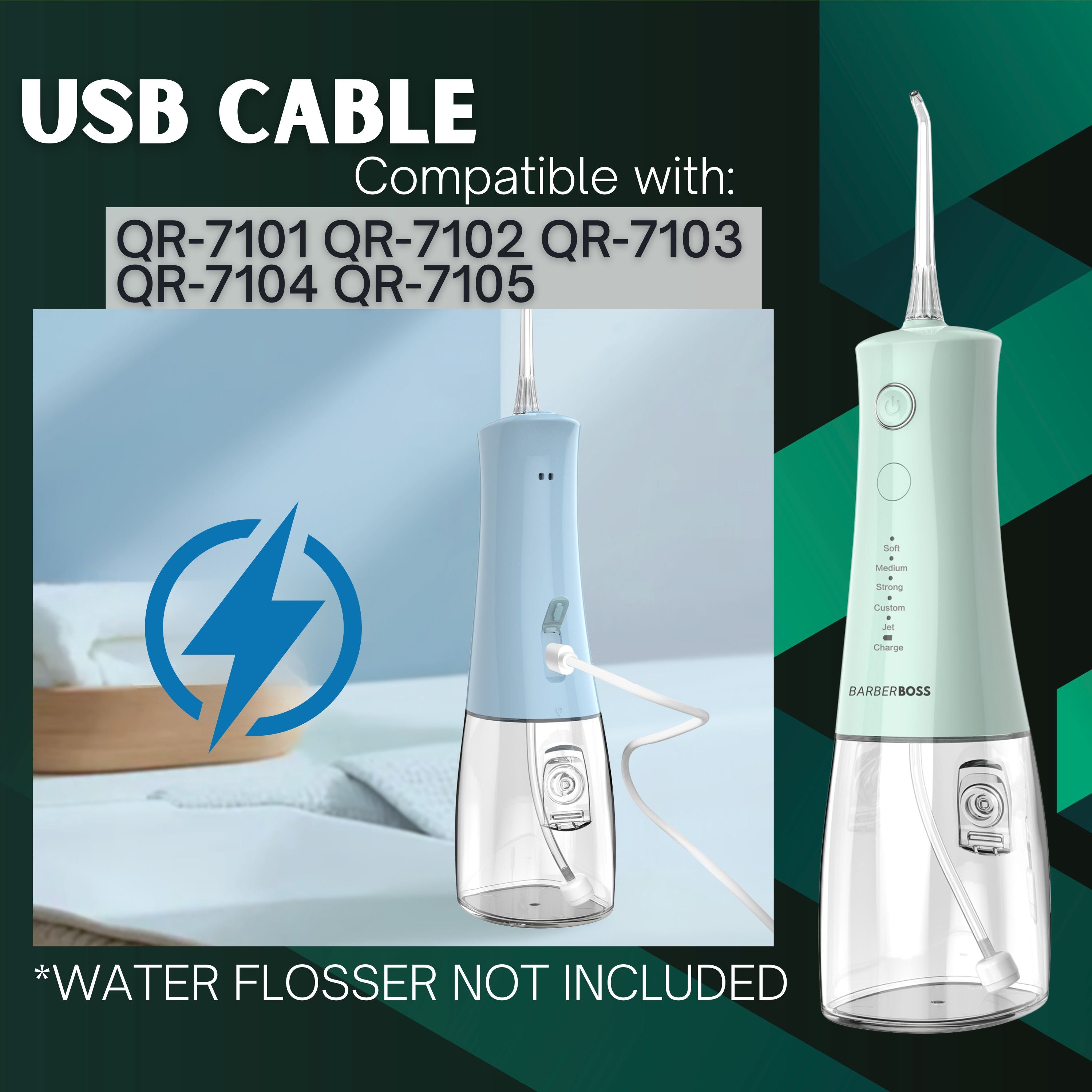 BarberBoss QR-7101/2/3/4/5 USB Authentic Charging Cable – BarberBoss ...